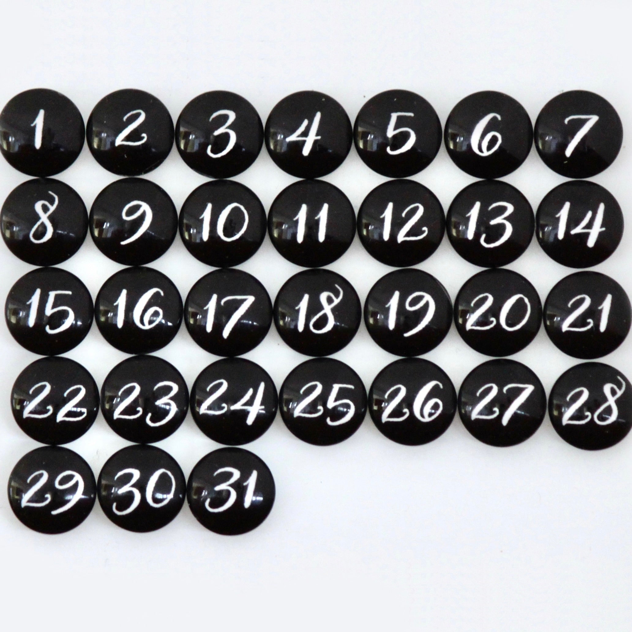 Number Magnets - Black | Script font – Girl Friday