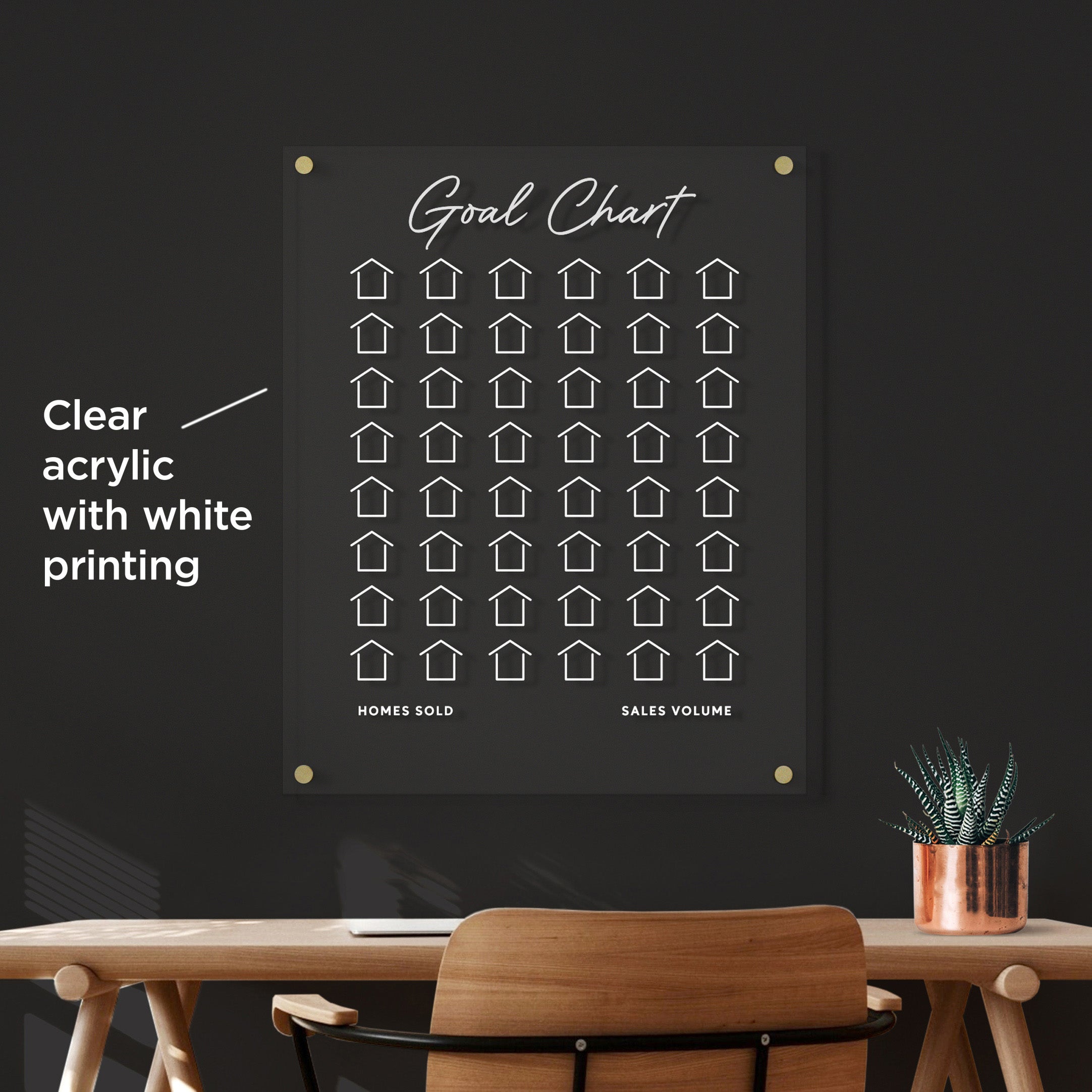 Goal Chart | Sales Tracker for Real Estate | Clear Acrylic – Girl Friday