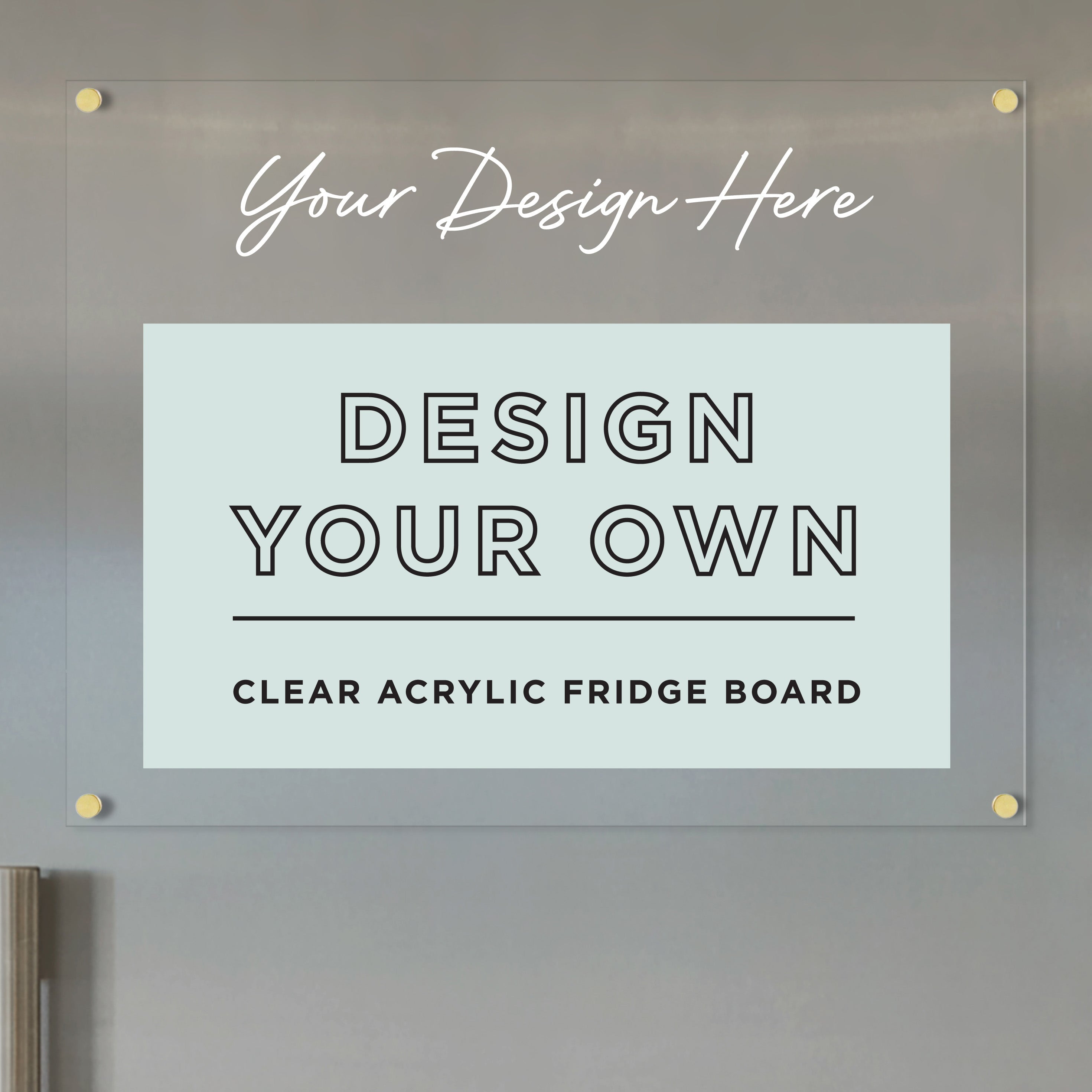Acrylic Fridge Board | Design Your Own Magnetic Board | Horizontal ...