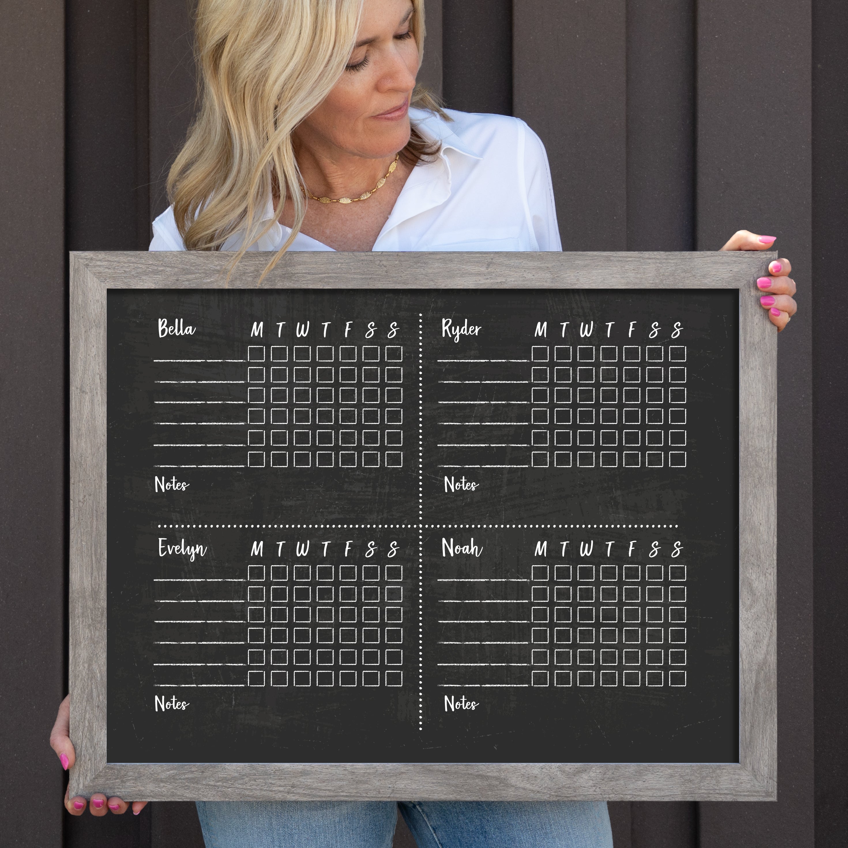 24 X 18 Framed Chalkboard Chore Charts for kids | #18428 – Girl Friday