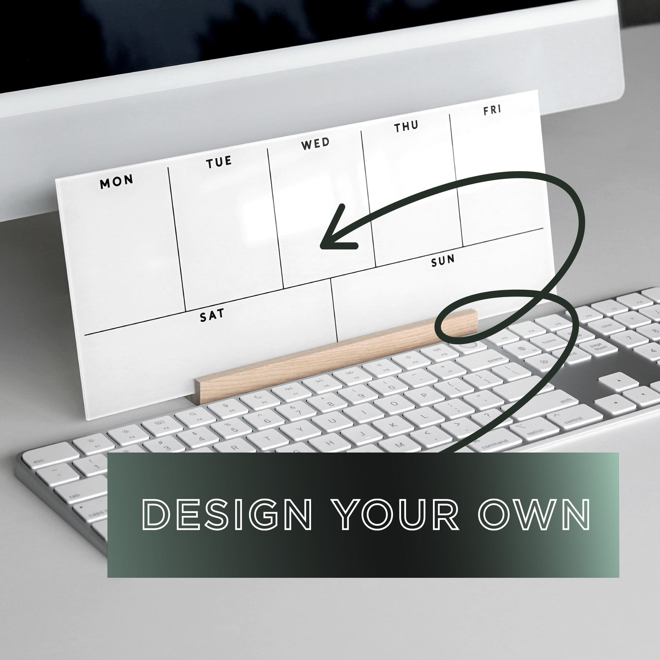 Acrylic Desk Calendar with Wood Stand | Design Your Own – Girl Friday