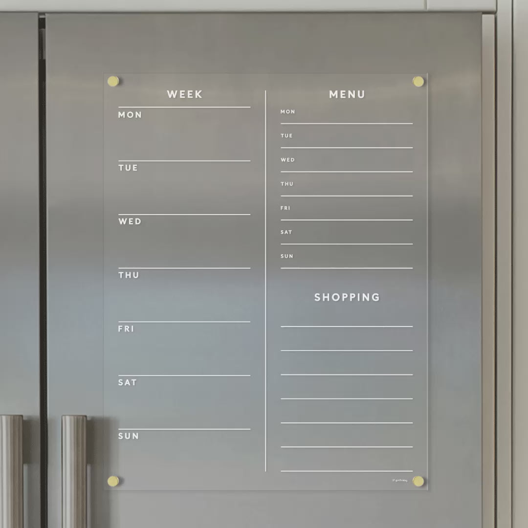FRIDGE calendar with customizable sections | Magnetic acrylic board wi ...